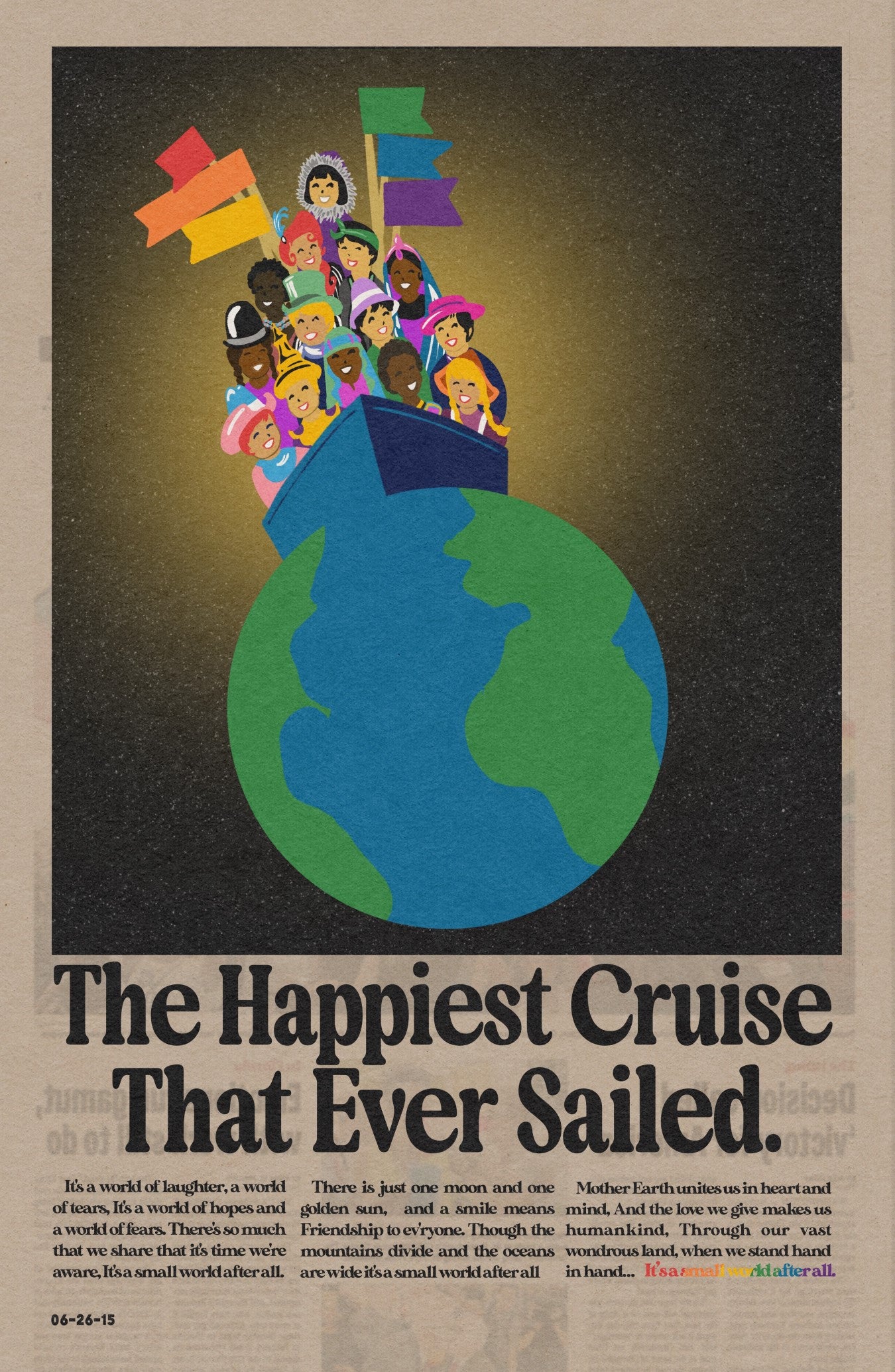 "The Happiest Cruise That Ever Sailed" Print by Dylan Davis – Park Stop